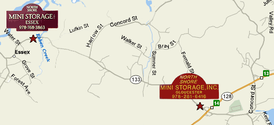North Shore Mini Storage of Essex and Gloucester Massachusetts, self ...